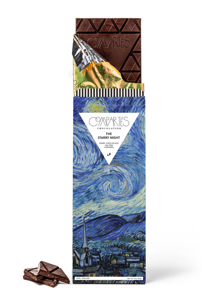 Compartes Chocolate - NEW Starry Night Van Gogh Chocolate Bar -Salted ...